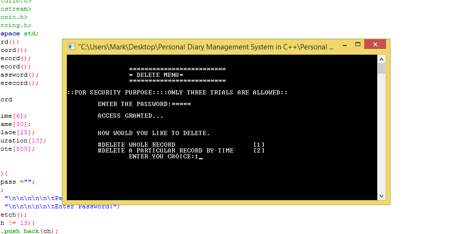 Personal Diary Management System In C Free Source Code Sourcecodester